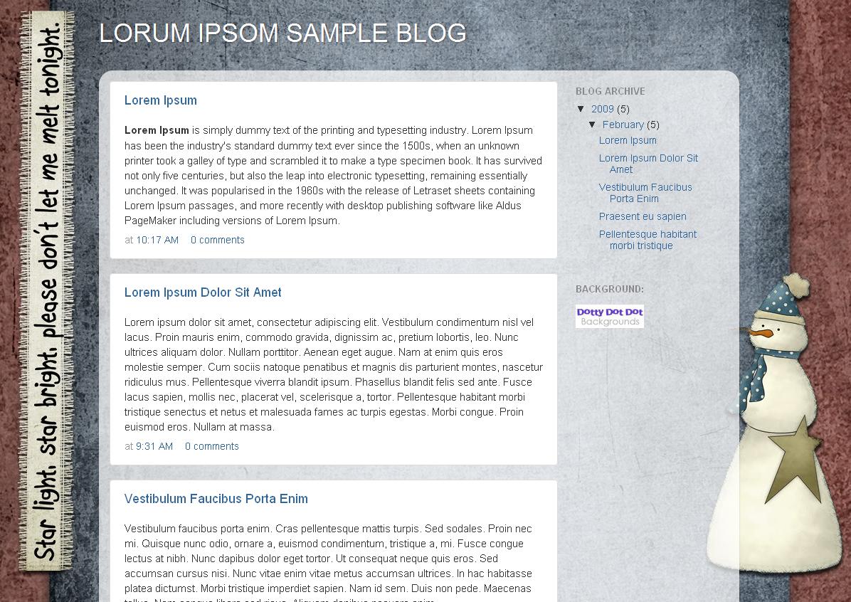 Dotty Dot Dot FREE Blogger Backgrounds, Reviews & Giveaways: Snowman's ...