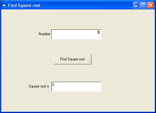 IGNOU: VB-46 : Find the square root of a given number