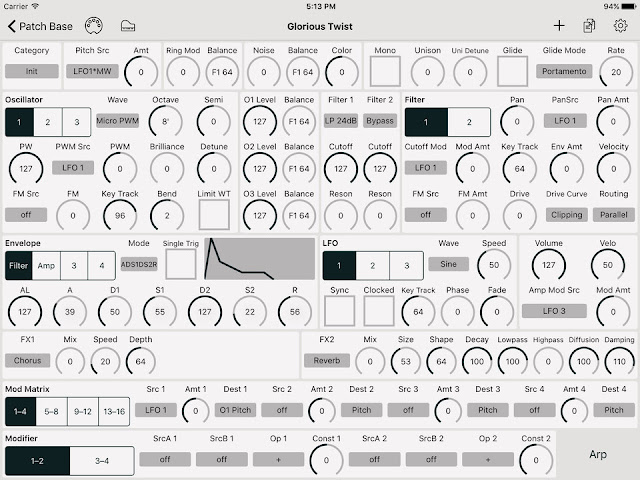MATRIXSYNTH: Waldorf Blofeld Editor for Patch Base