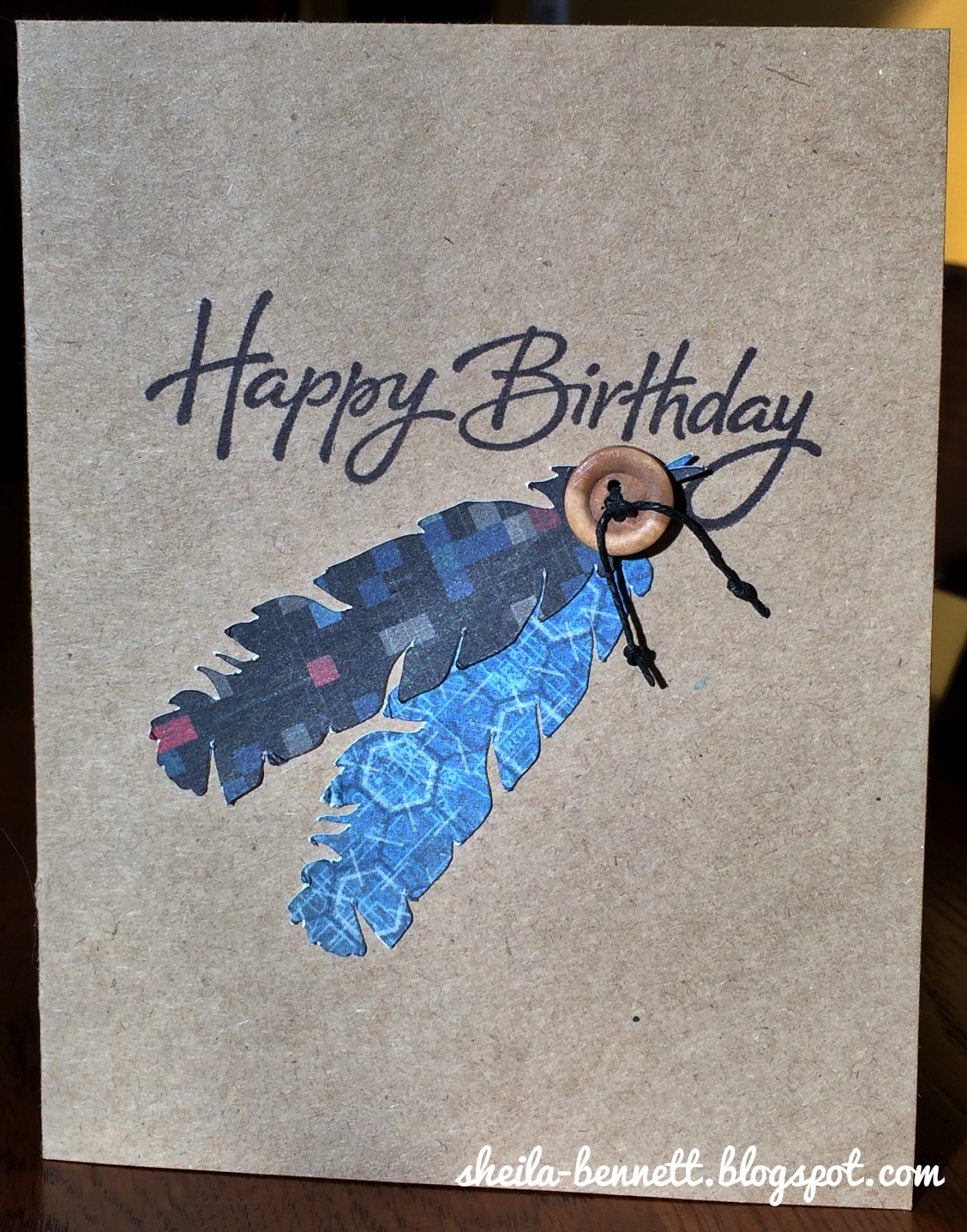 Sheila's Stamping Stuff: Feathers for a Birthday