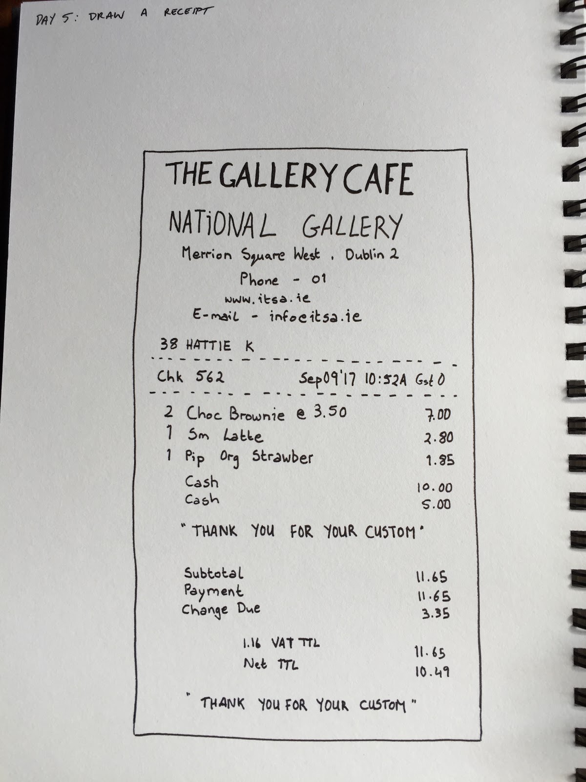 Day 5: Draw a receipt