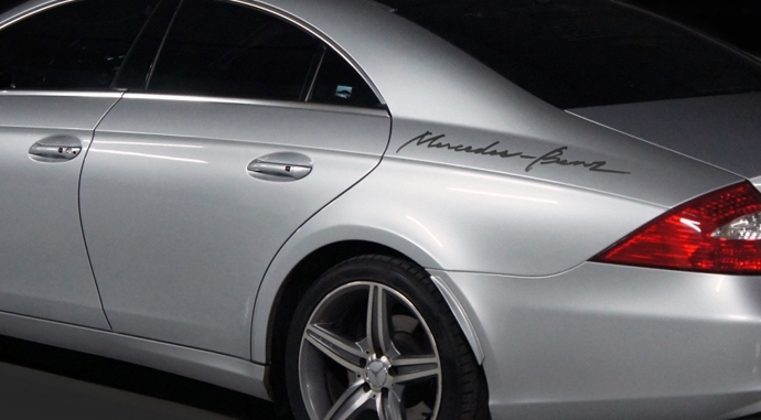 DETAILKOREA: Detailpart Mercedes Benz cursive car decal