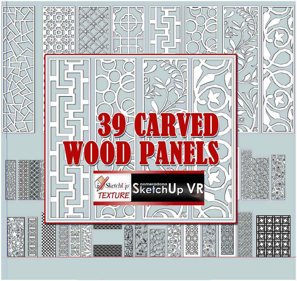 CARVED WOOD 3D PANELS COLLECTION