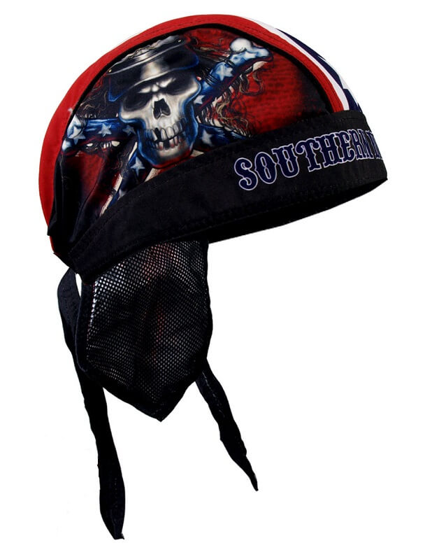 Motorcycle Helmets: Rebel Flag Do-Rag