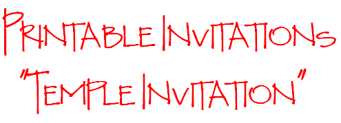 Printable Invitations "Temple Invitation" - Parties and Patterns