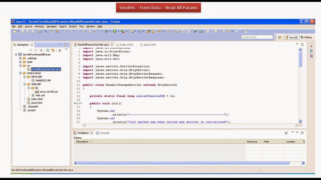 Java Ee Servlets Readallparameters Map 