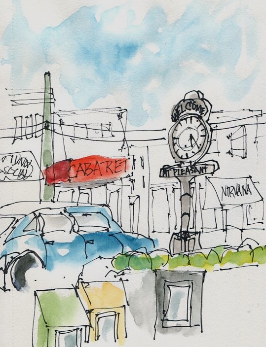 Enjoy Every Day - Enjoy Every Urban Drawing: Coffee shop drawings