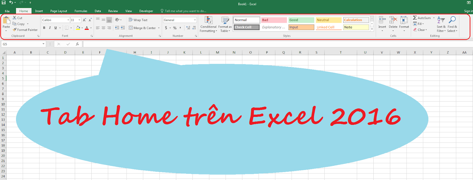 [Excel Căn Bản] Phần 4: Các tính năng trên tab Home của Excel 2016 ...