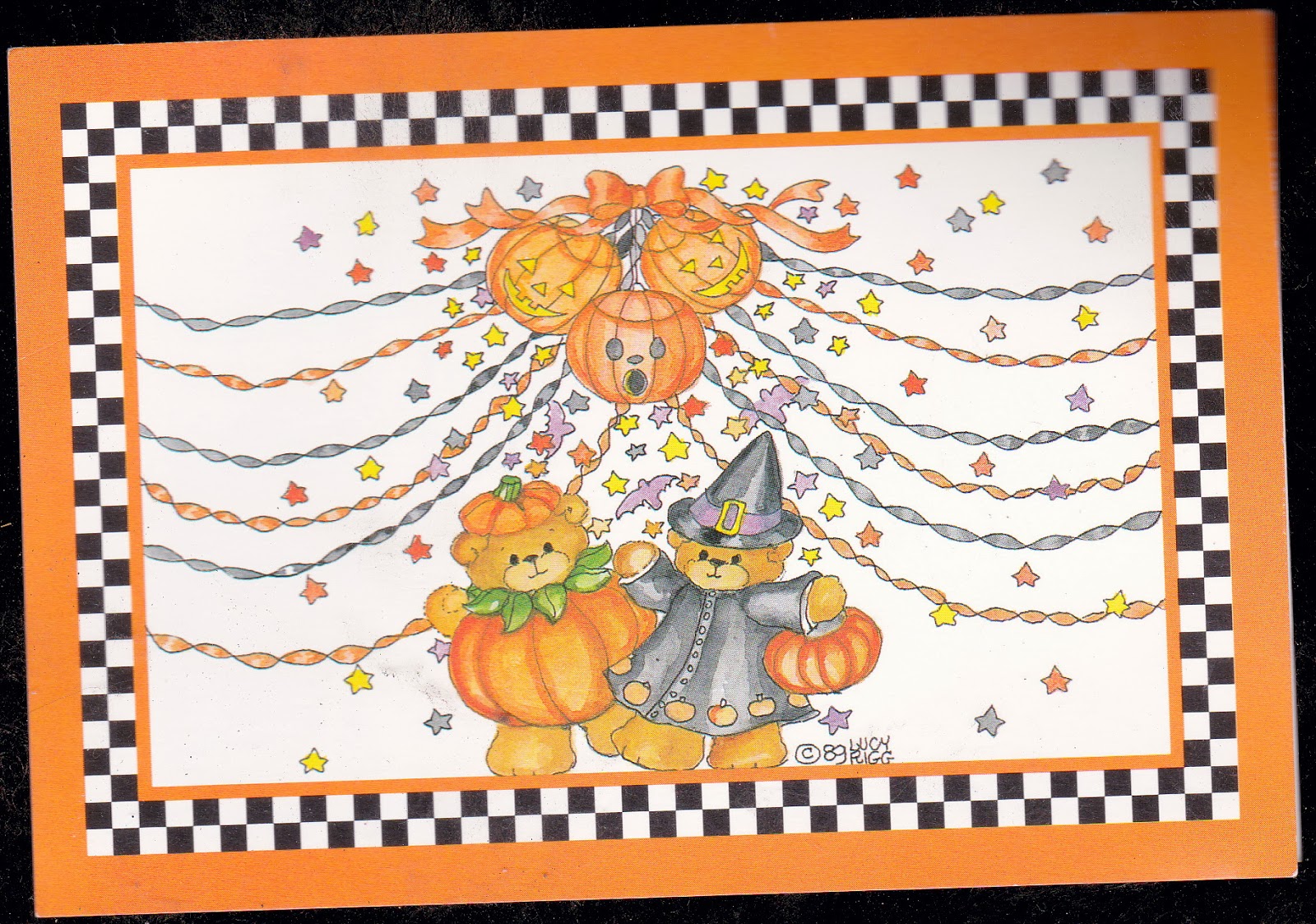 vintage recycling: Happy Halloween from Lucy Bear 1980s