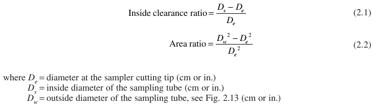 Geotechnical and Foundation Engineering: 2.4.2 Sample disturbance