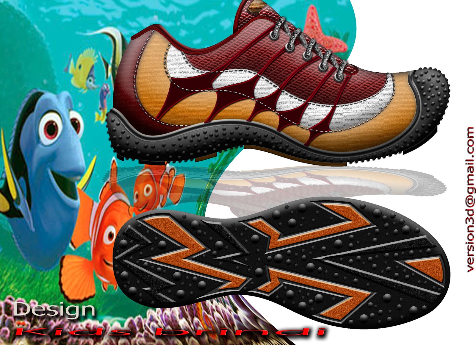 Concept footwear shoe sole design: Trabalhos criativos e técnicos 3D e 2D