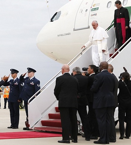 Eccles is saved: Pope Francis thrown off aeroplane