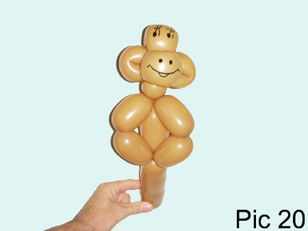 Balloon animals twisting instructions: One balloon monkey