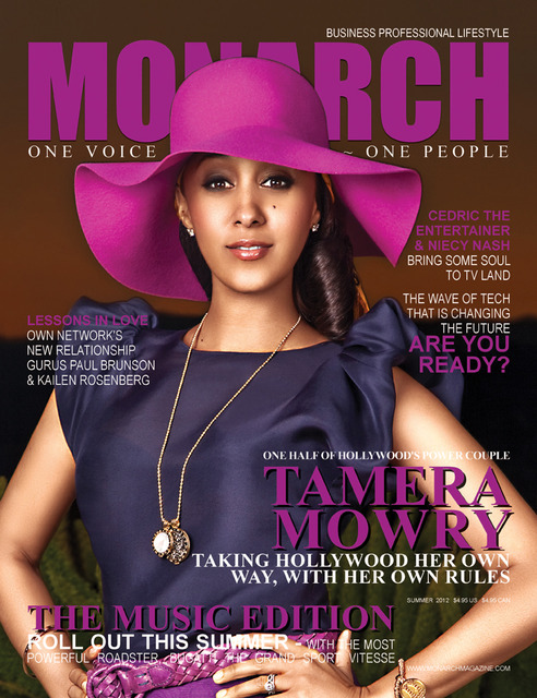 Tamera Mowry COVERS The Summer 2012 ISSUE Of "MONARCH" Magazine