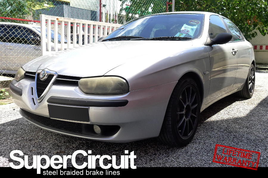 SUPERCIRCUIT Steel Braided Brake Lines: Alfa Romeo 156 Custom Made ...