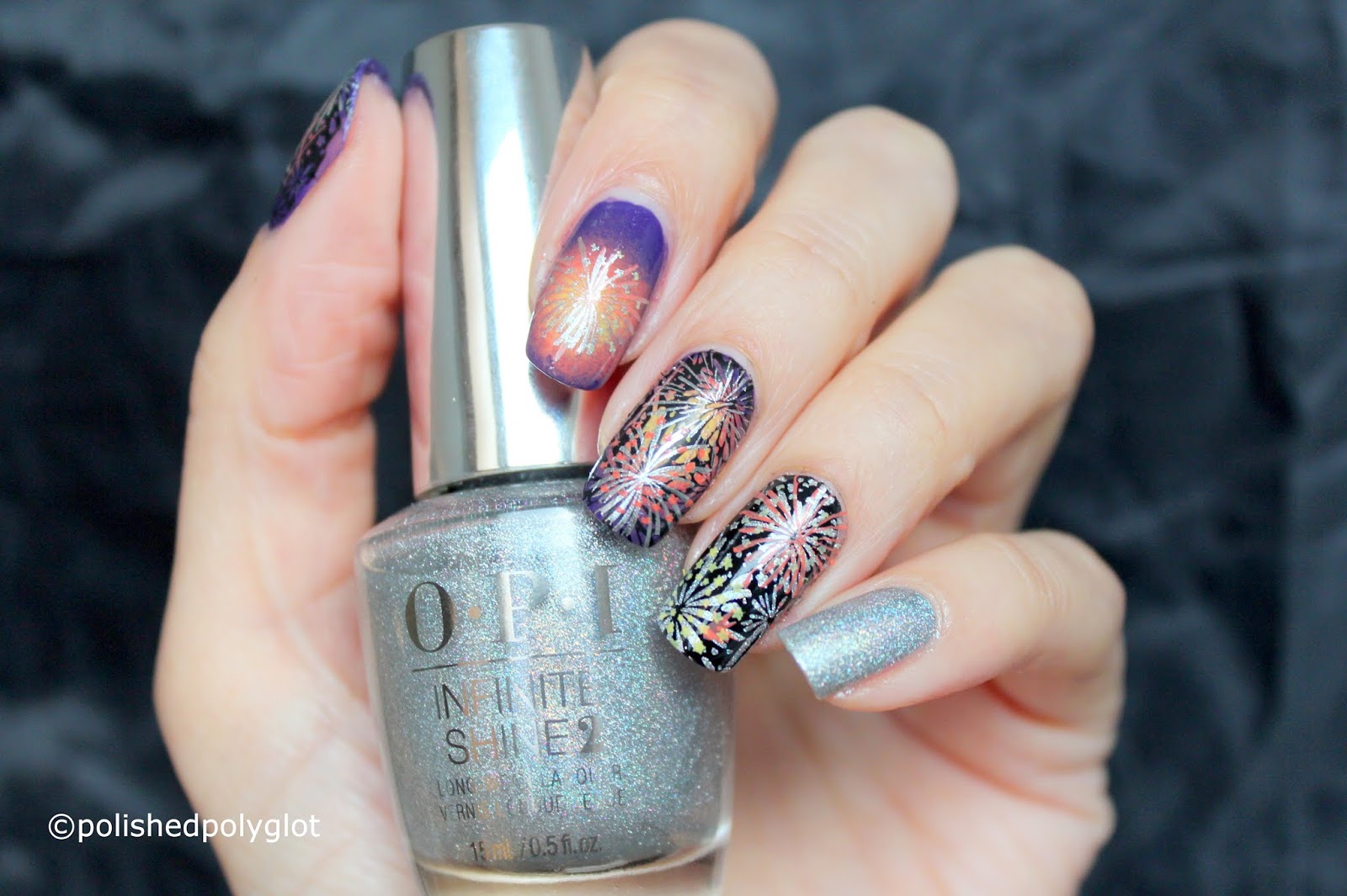 Nail art │ Four ways to create Fireworks Nail Design for the Holidays ...