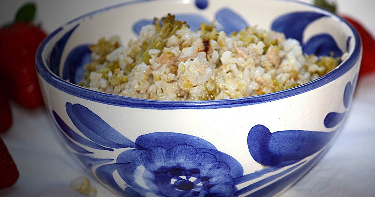 Bulgur con arroz integral, carne y brócoli