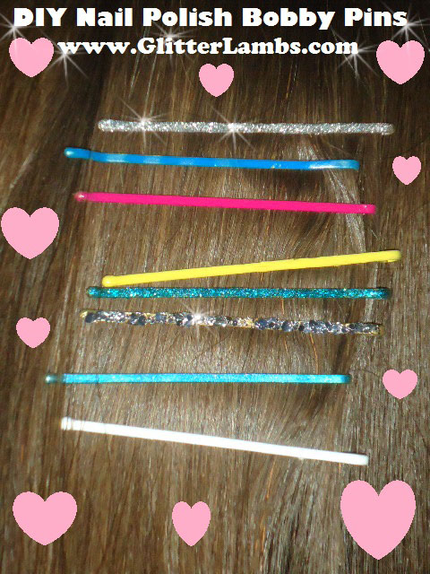 Glitter Lambs: DIY Nail Polish Bobby Pins