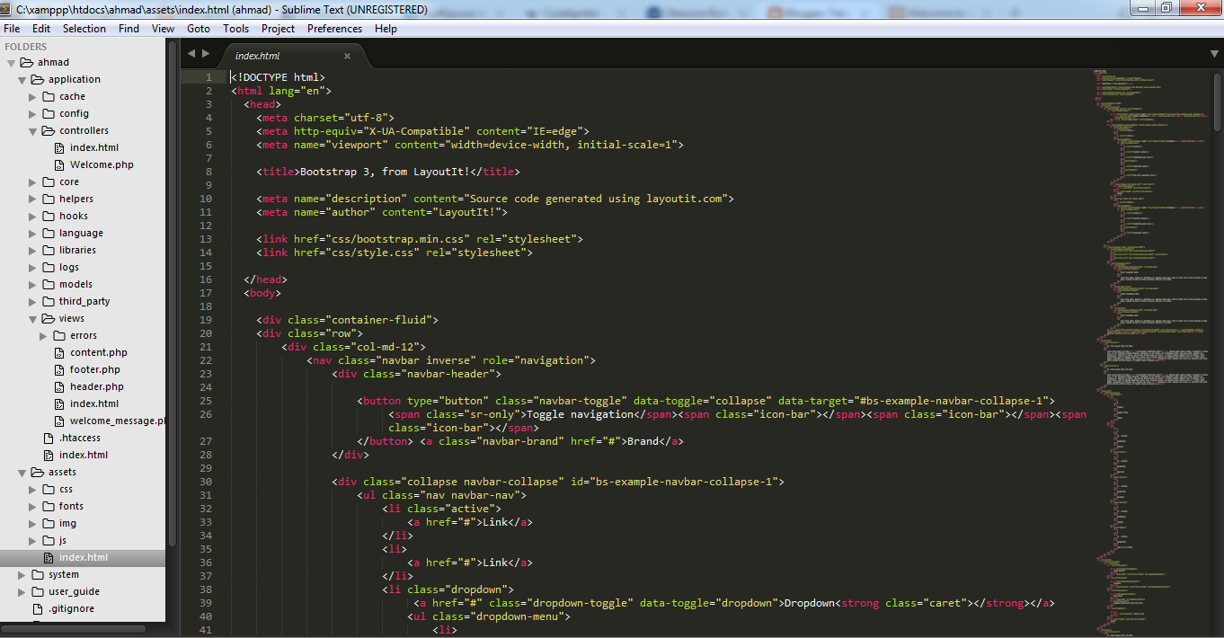 Teknik Informatika: cara memisahkan BOOSTRAP DI CI (codeigniter)