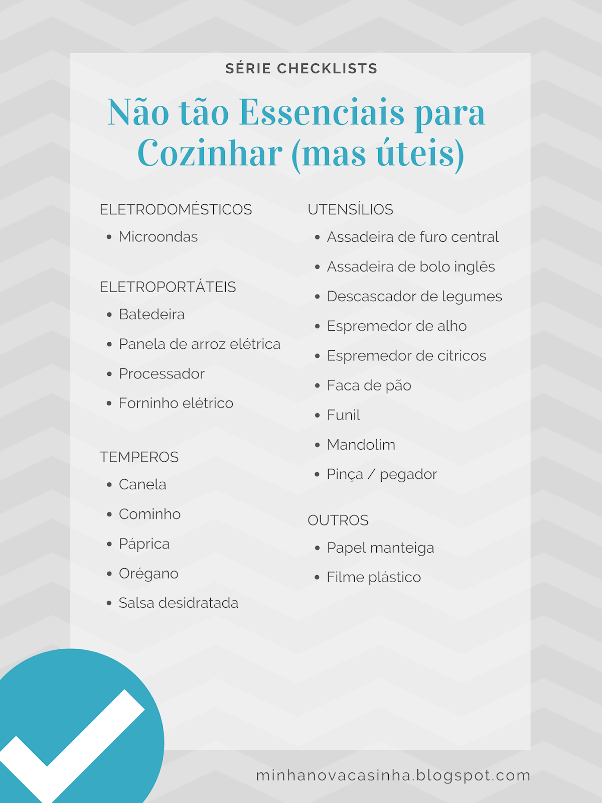 Checklists: Essenciais para Cozinhar