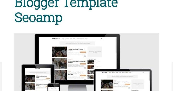 Free AMP blogger template responsive download | Advance SEO and AMP ...