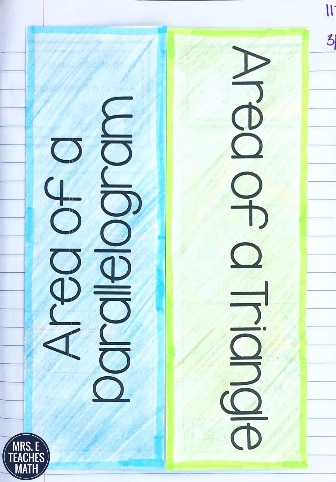 Area and Perimeter INB Pages | Mrs. E Teaches Math