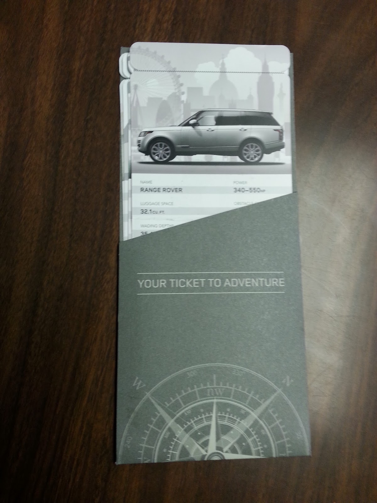 Just A Car Guy: Clever Range Rover "ticket to adventure" marketing idea