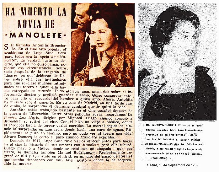 LARGA CORDOBESA: LUPE SINO, LA NOVIA DE MANOLETE, SE CASO EN 1937 EN ...