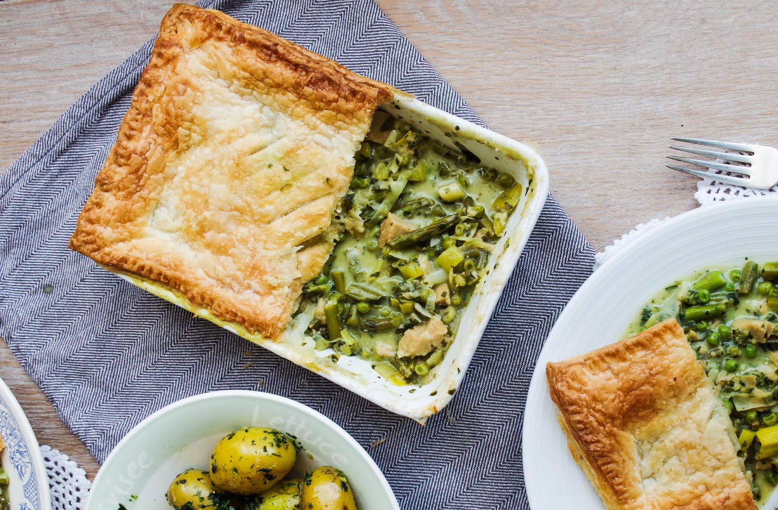 Wild Garlic & Spring Veg Pot Pie |Euphoric Vegan