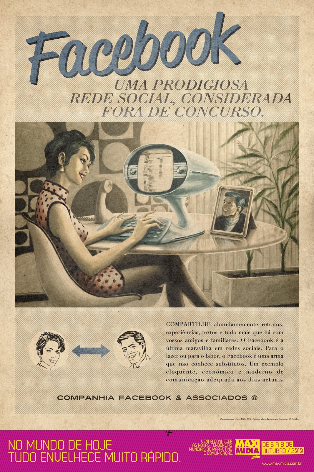 Incríveis Propagandas Retrôs das Redes Sociais