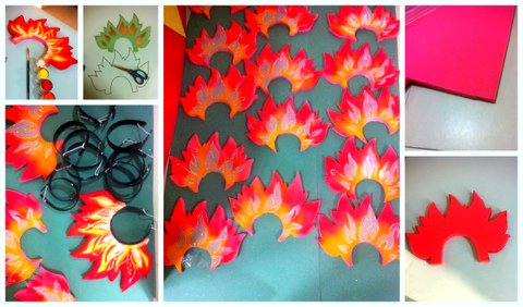 Art ,Craft ideas and bulletin boards for elementary schools: Fire head ...