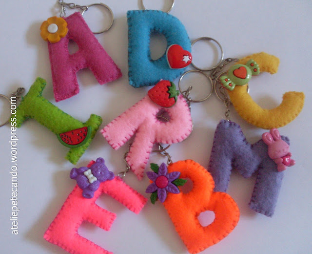 Letras em feltro molde - Ver e Fazer