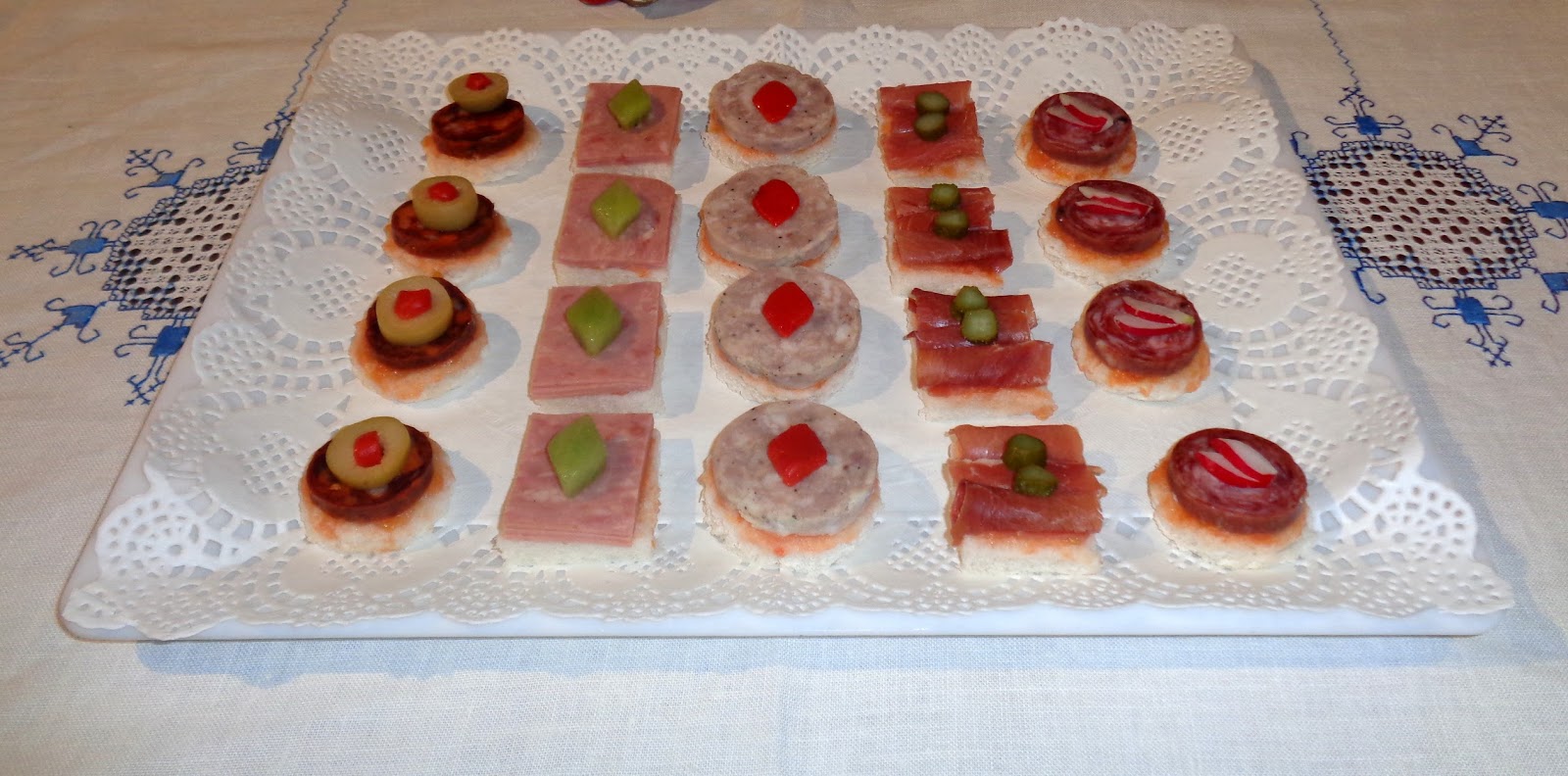RECETAS DE MI MADRE Y MIAS: Canapés de embutidos