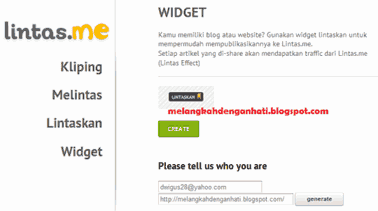 CARA MENGAMBIL WIDGET LINTAS ME UNTUK BLOG | Tips dan Trik