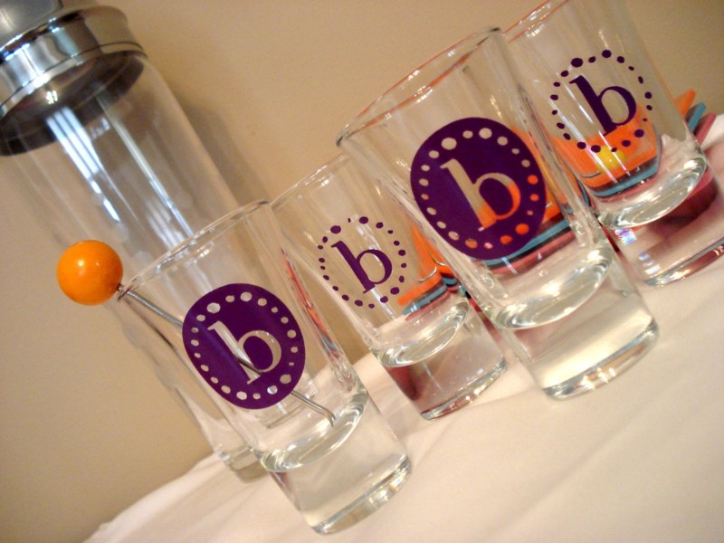 Wedding By Designs Personalised Wedding Shot Cute Glasses