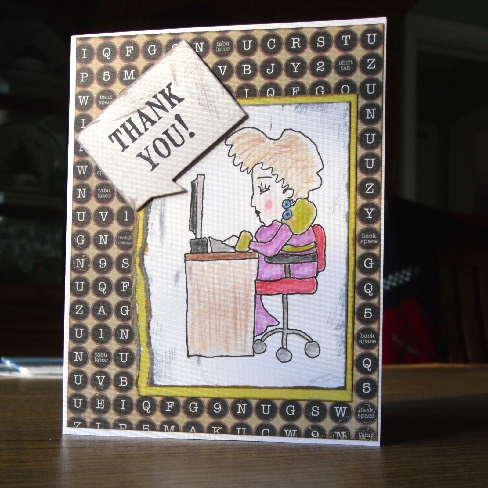 Crazy for Card Making: Computer tech Thank you