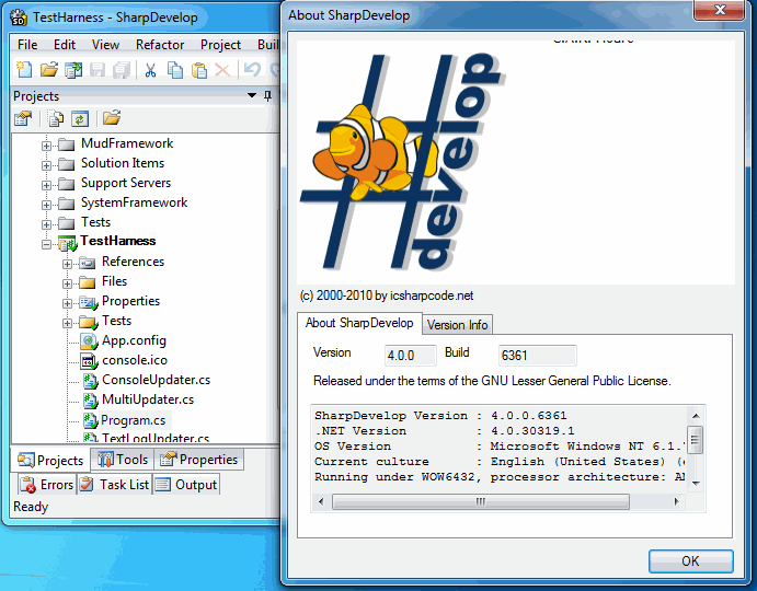 Doctor Computadora: SHARPDEVELOP y FRAMEWORK