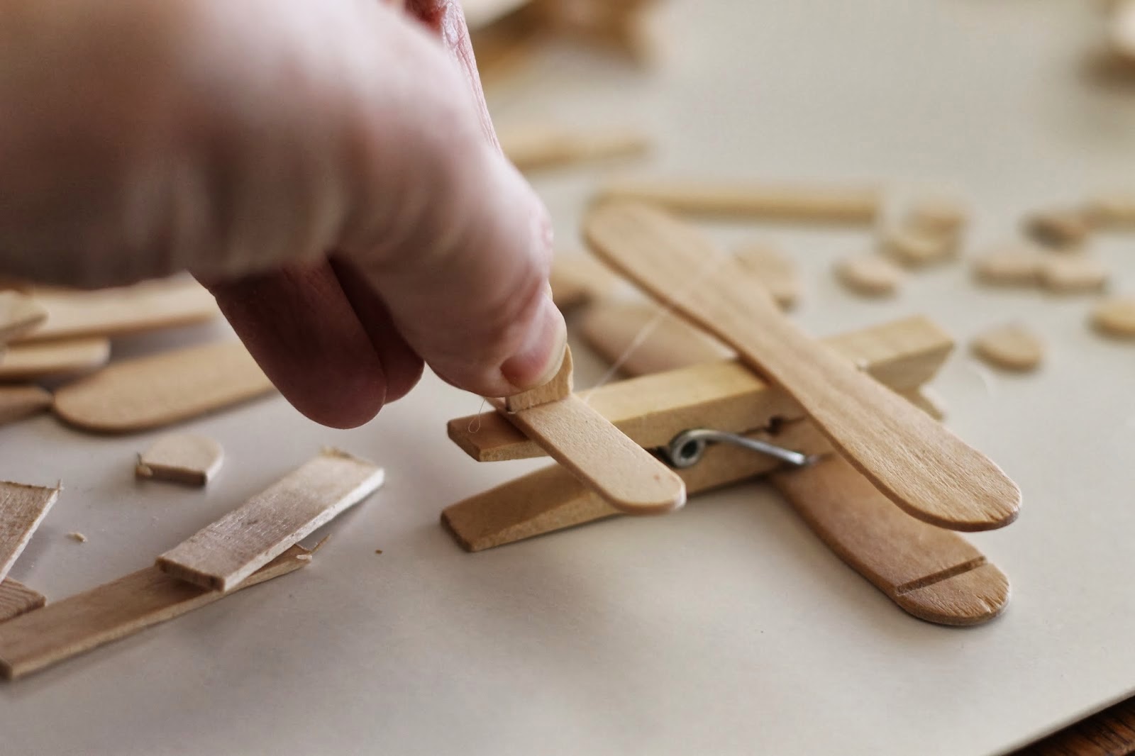 DIY Clothespin and Popsicle Stick Airplane - The Idea King