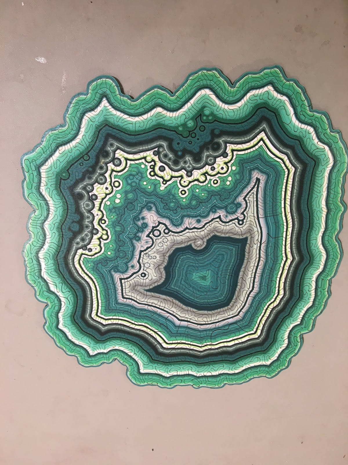 Rebecca's Wooden Jigsaw Puzzles: Orbicular Geode Puzzle 572