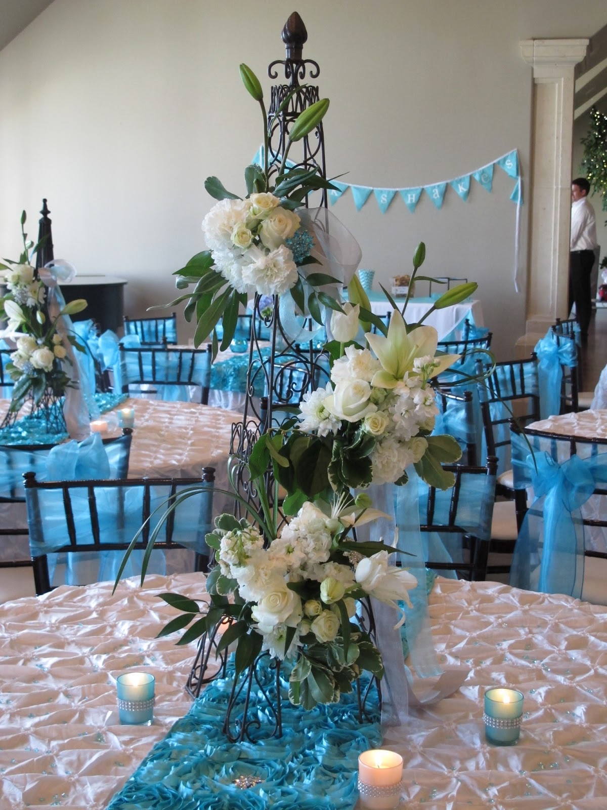 An Aqua French-Inspired Wedding Reception - Purple Chocolat Home