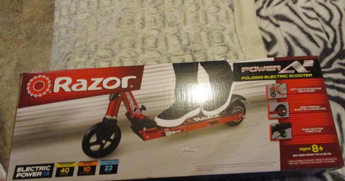 Missy's Product Reviews : Razor A2 Folding Electric Scooter Easter Gift ...
