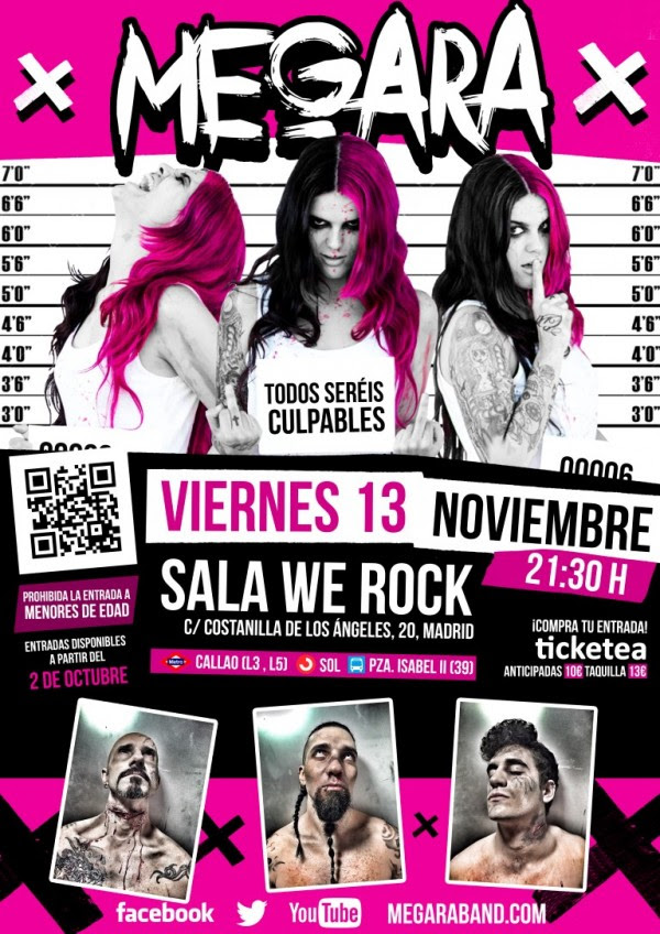 Metalmaniakos: MEGARA ANUNCIAN CONCIERTO PRESENTACIÓN EN WE ROCK