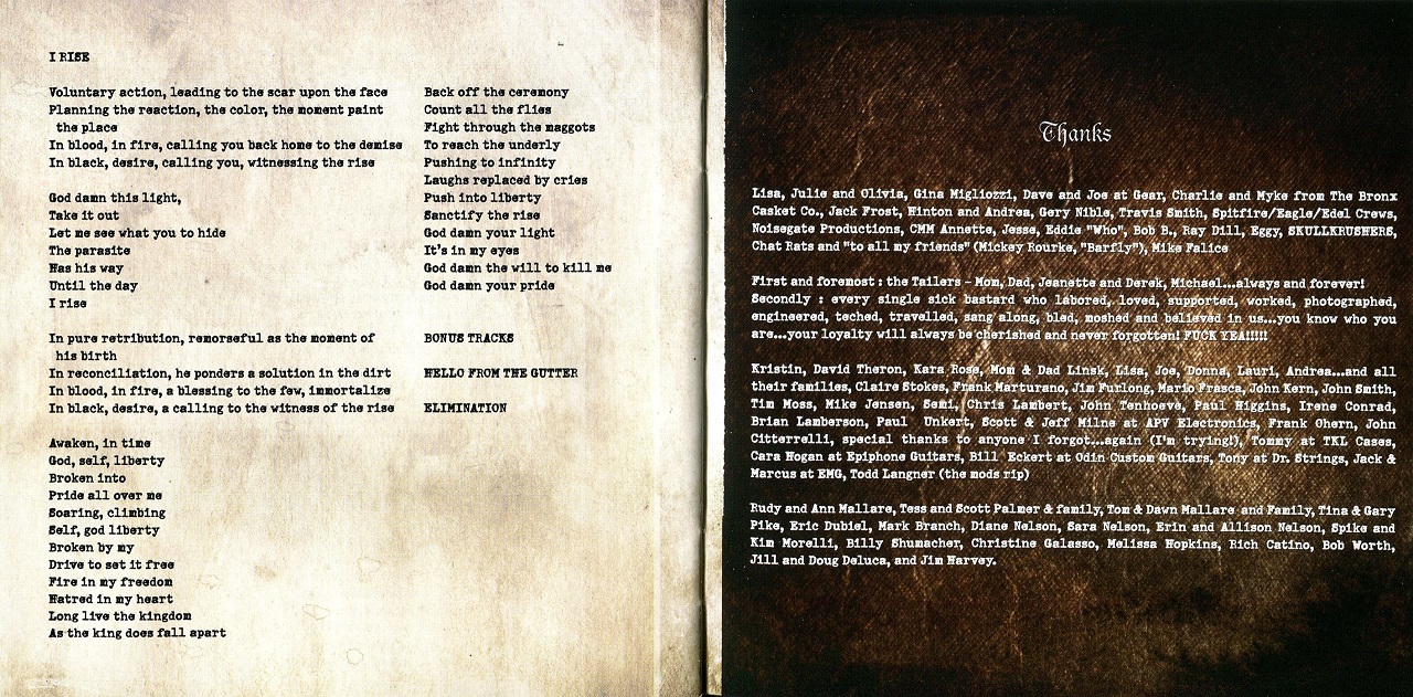 Cries from the Quiet World: Overkill "Killbox 13"