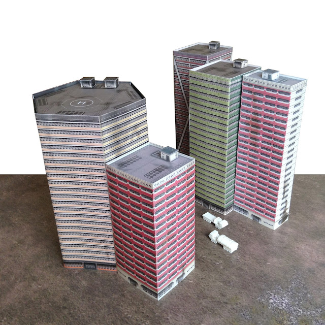 Wargame News and Terrain: WargamePrint: New Paper City Models ...