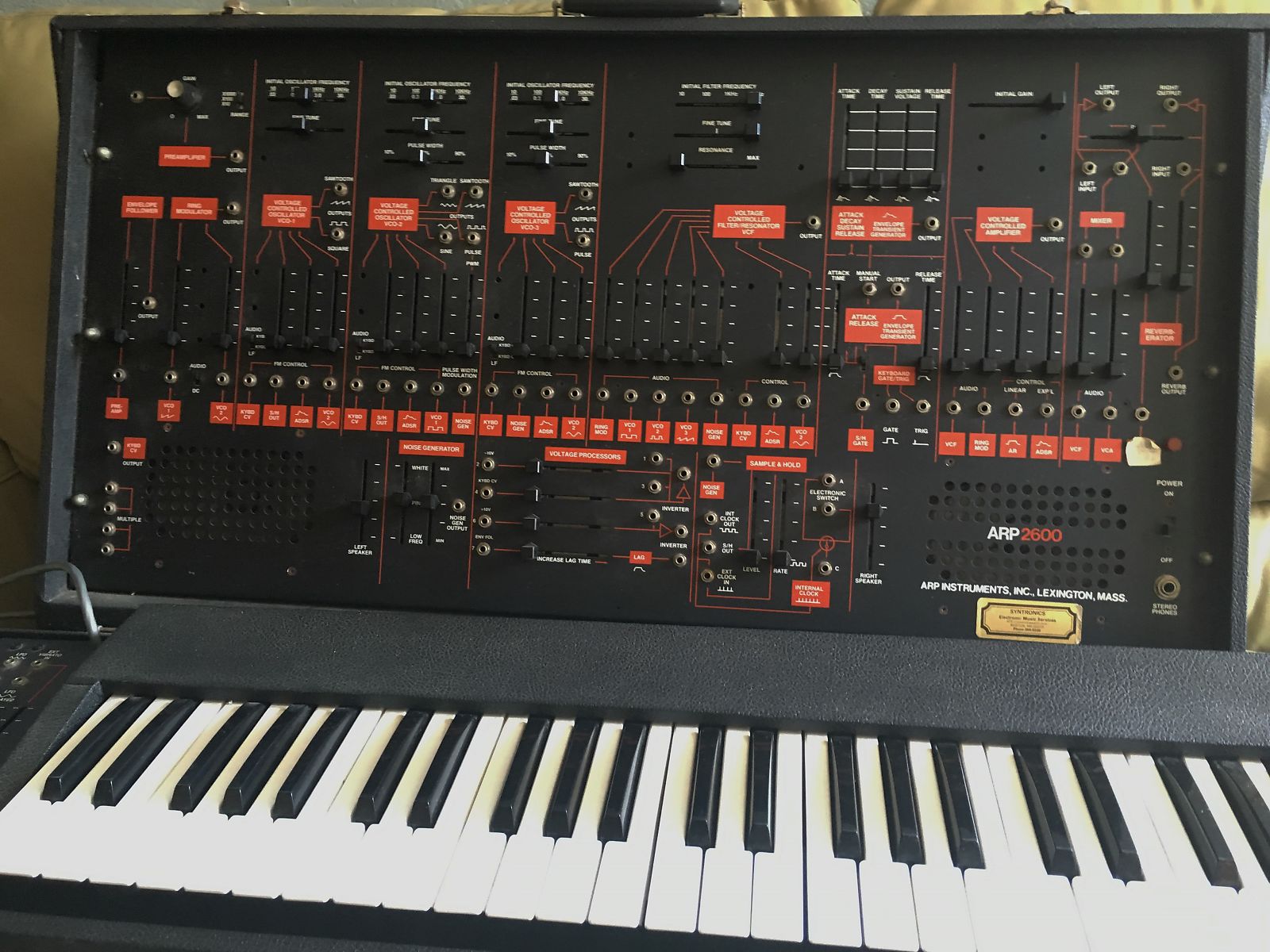 MATRIXSYNTH: ARP 2600 (Orange On Black 2601 Model) With 3620 Keyboard ...