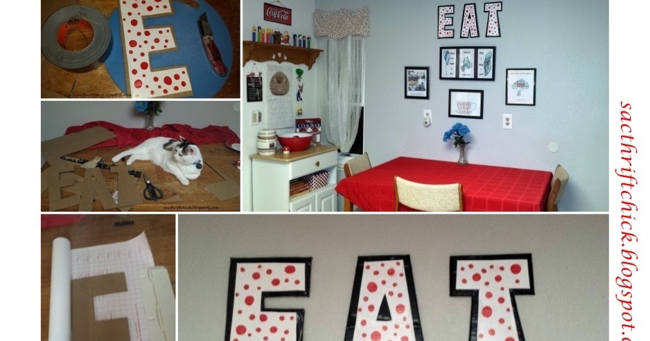 DIY Craft: Cardboard EAT Sign for Your Kitchen