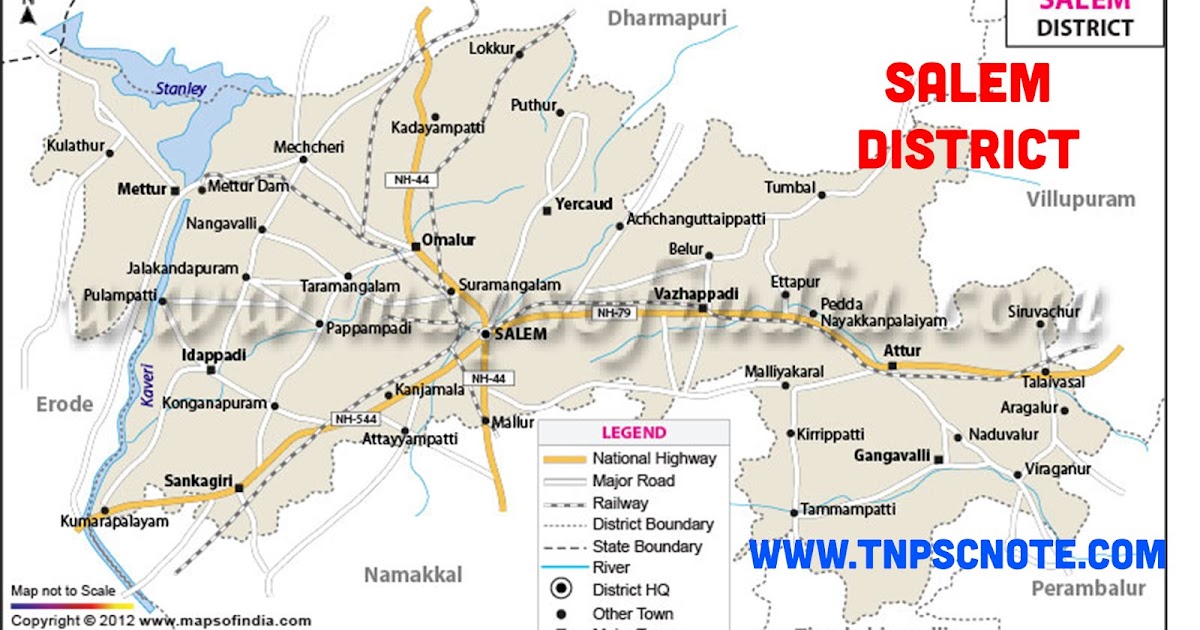 Salem District Information, Boundaries and History from Shankar IAS Academy