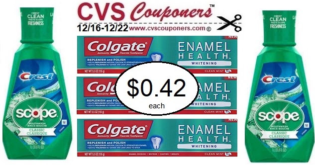Score Colgate Toothpaste or Scope Mouthwash for $0.42 at CVS - 12/16-12 ...