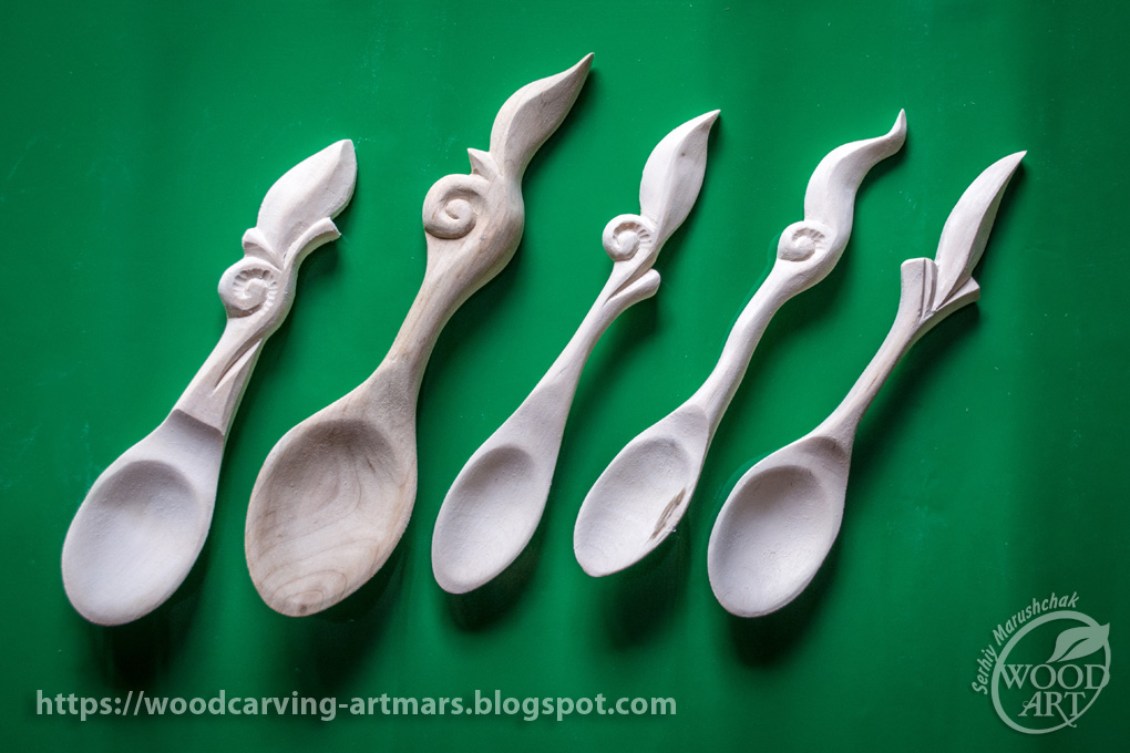WOODCARVING / Різьблення по дереву: Весняні ложки / Spring spoon