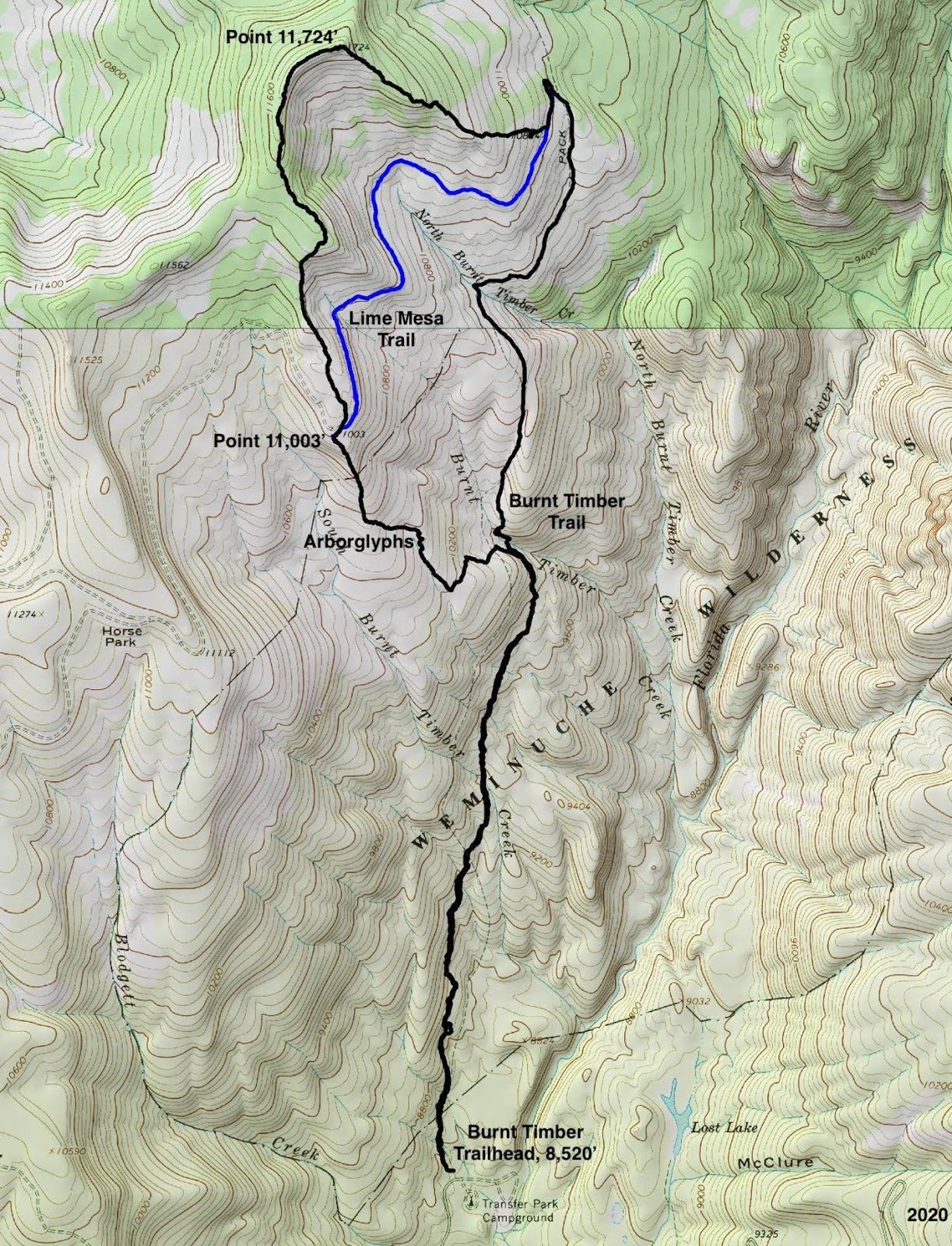 Earthline: The American West: Burnt Timber Trail, Point 11,003' and ...